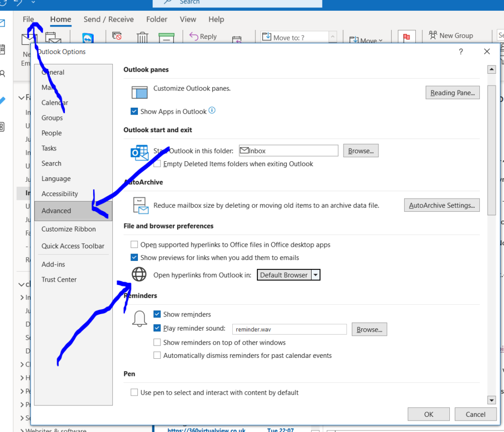 How To Change The Default Browser In Outlook Seven Creative